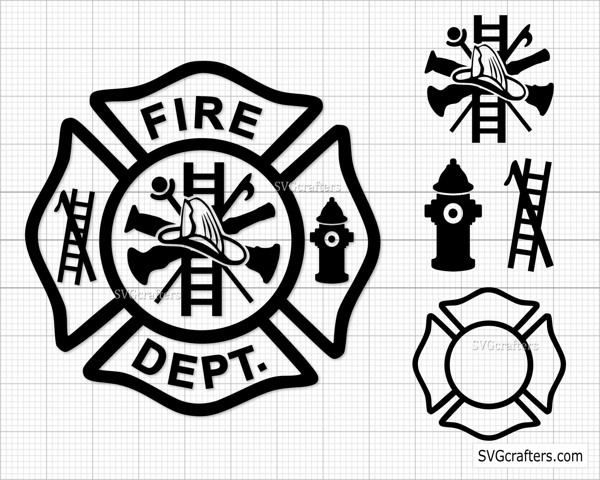 Bundle Firefighter Svg Fireman Svg Fire Dept Svg Fire - Etsy