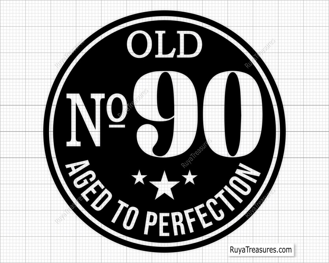 90th Birthday Svg, 90th Svg, Old Number 90 Svg, 90th Cut File for ...