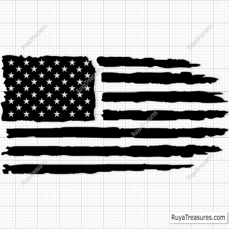 Tattered Flag Svg - Etsy