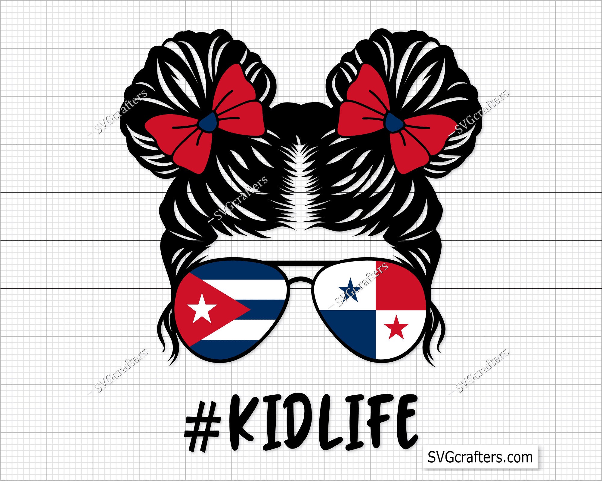 Messy Bun kubanische Panama Flagge svg, kubanische Flagge svg png ...