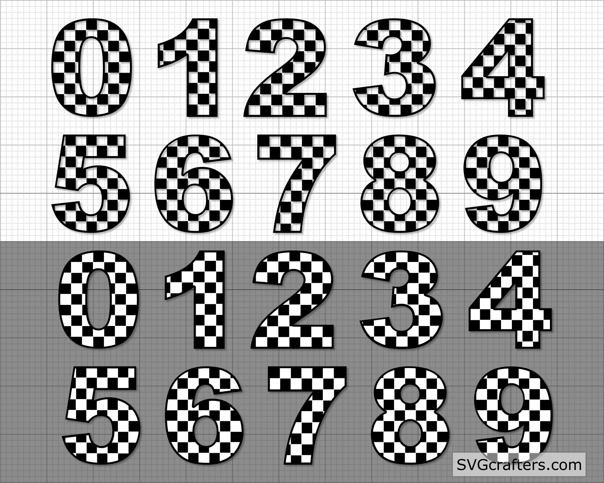 Checkered Numbers svg Racelife svg Racing svg Racing life | Etsy