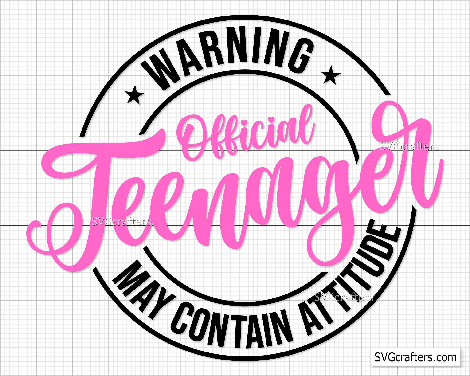 Official Teenager Svg Warning Official Teenager Svg 13th - Etsy