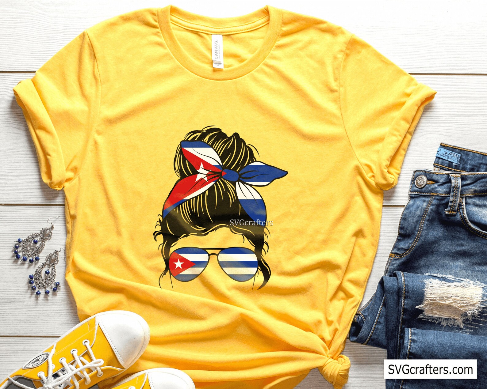 Cuba Momlife Messy Bun Svg Png Cuban Flag Svg Png Cuban Svg - Etsy