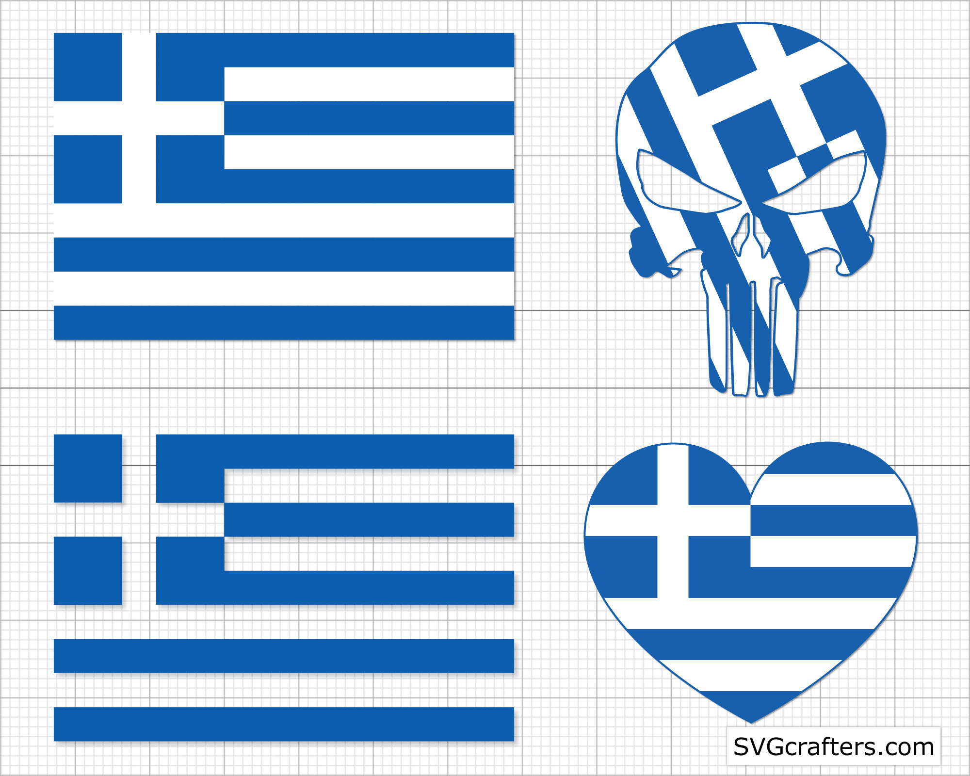 Greek Flag Heart