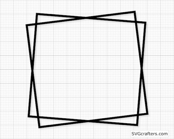 Square Frame Svg Square Frame Png Square monogram frame svg | Etsy
