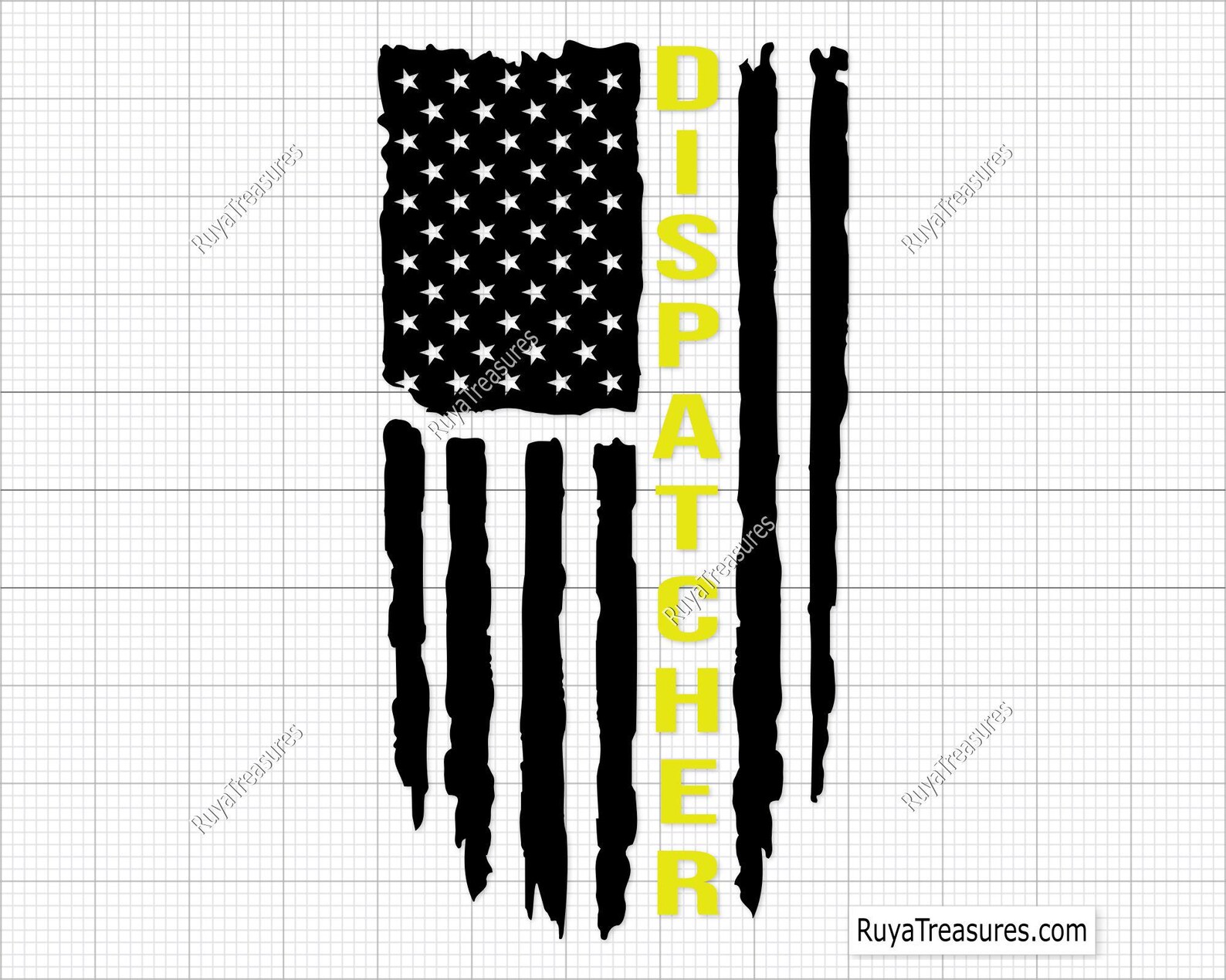 Dispatcher Svg, 911 Dispatcher Svg, Dispatch Svg, Distressed Flag Svg ...