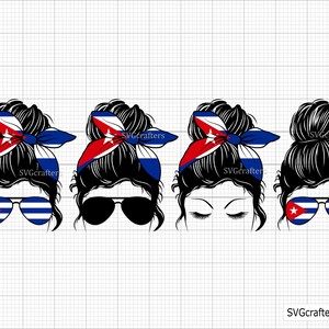 Cuban Momlife Svg Png, Cuba Bun Hair Svg, Cuban Flag Svg Png, Cuban Svg ...