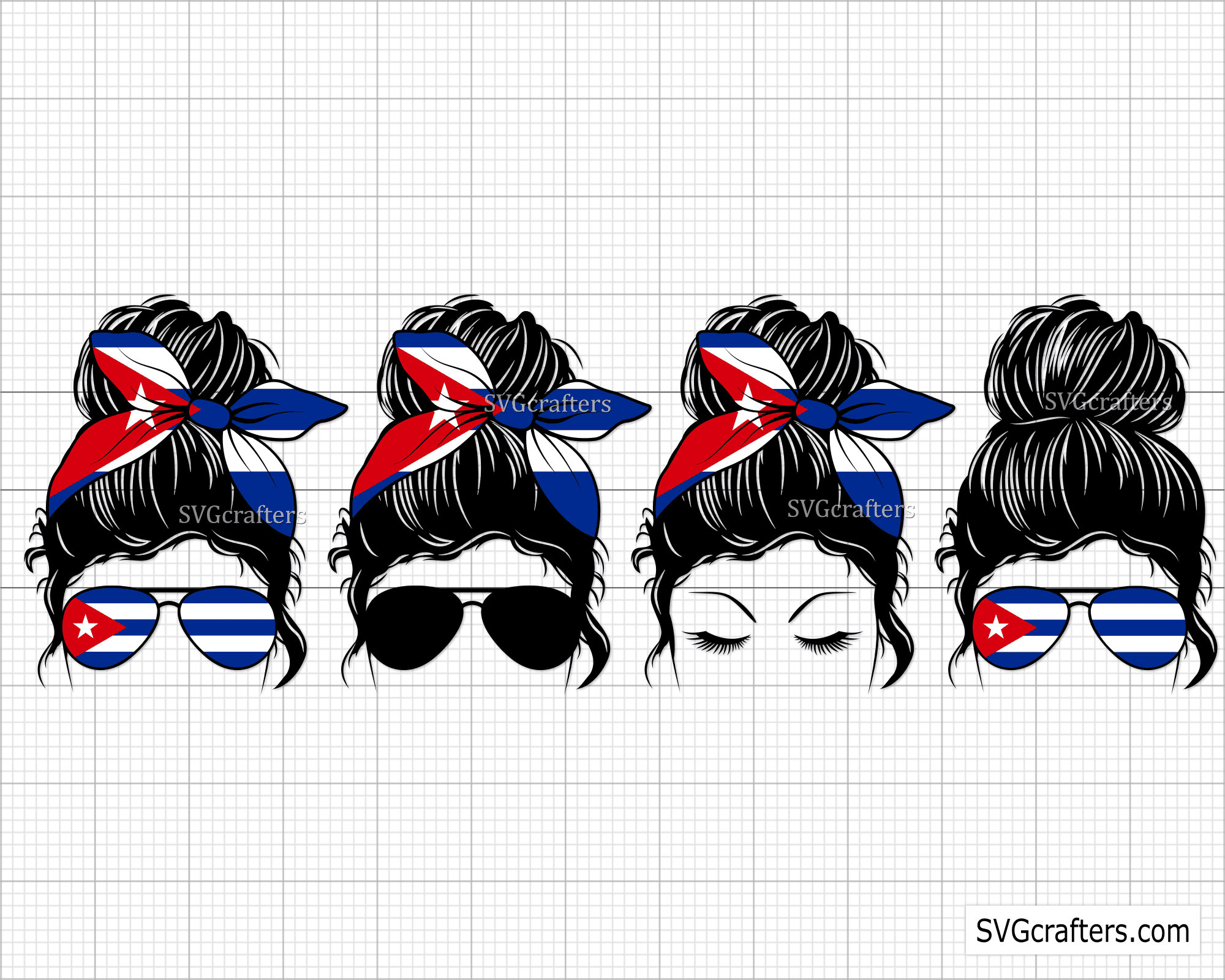 Cuban Momlife Svg Png, Cuba Bun Hair Svg, Cuban Flag Svg Png, Cuban Svg ...