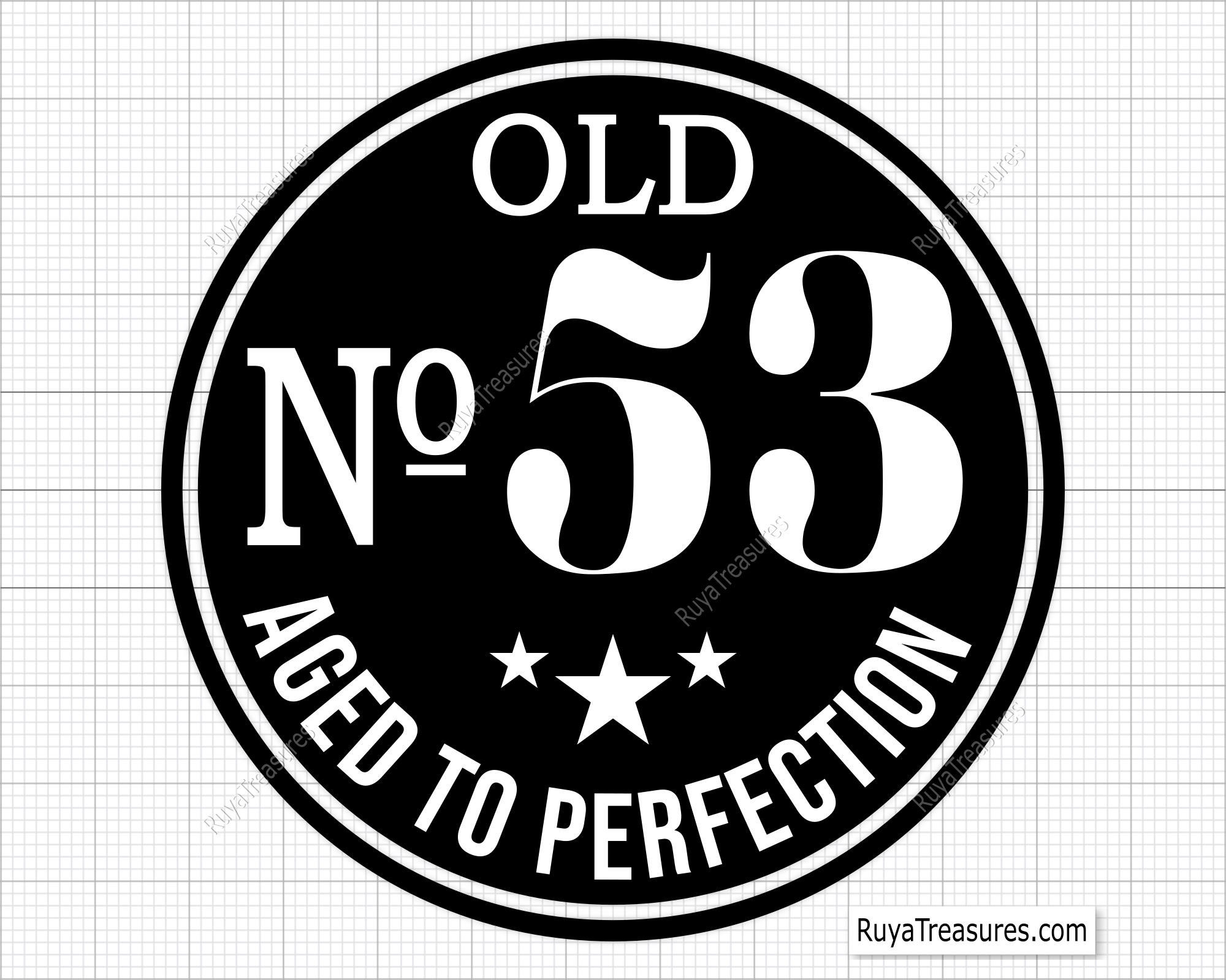53rd Birthday Svg Png, 53rd Svg, Aged to Perfection Svg, 53 and ...