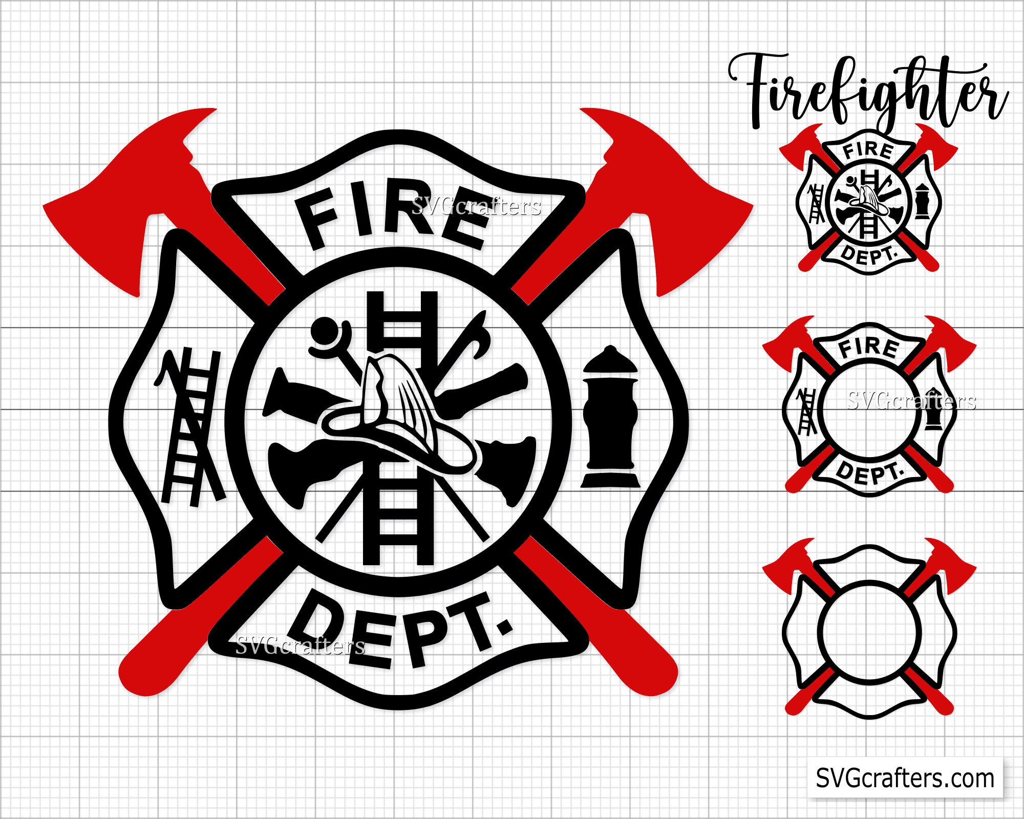 Firefighter Svg Fireman Svg Fire Dept Svg Fire Department - Etsy