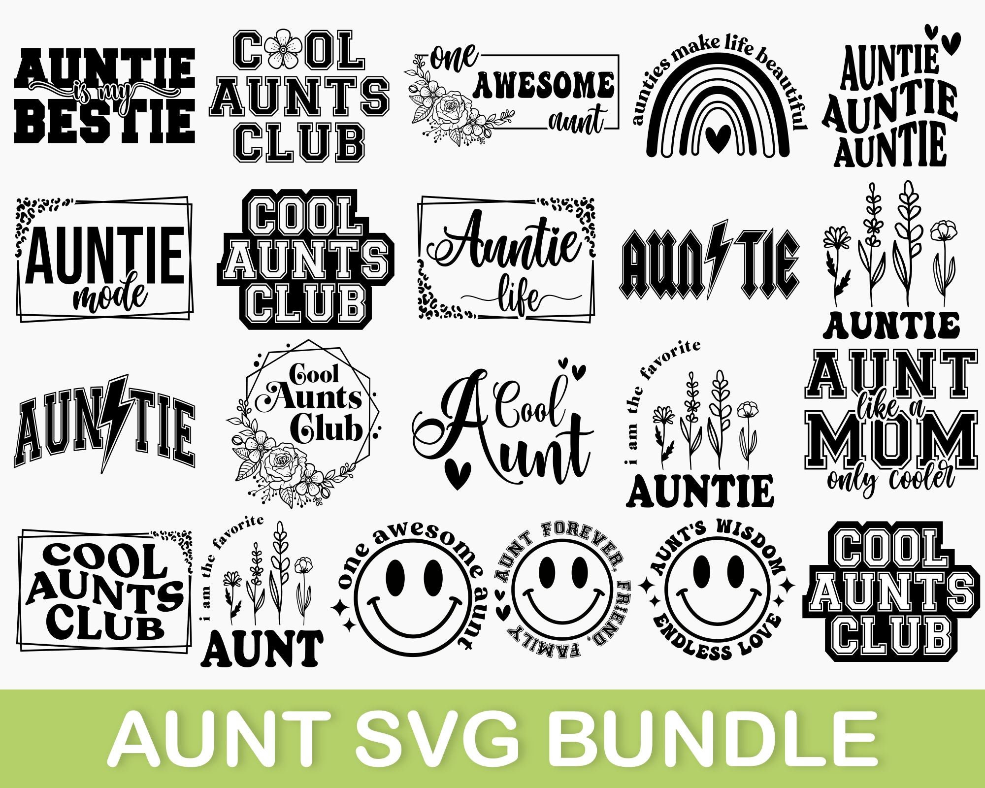 Auntie Svg Bundle, Aunt Svg Png, Best Aunt Ever Svg, Aunt Life Svg ...