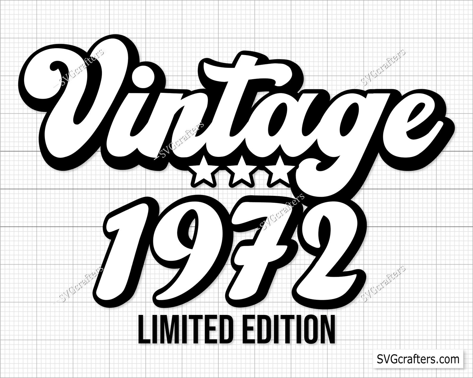 Vintage 1972 Svg 50th Birthday Svg 50 And Fabulous Svg Etsy