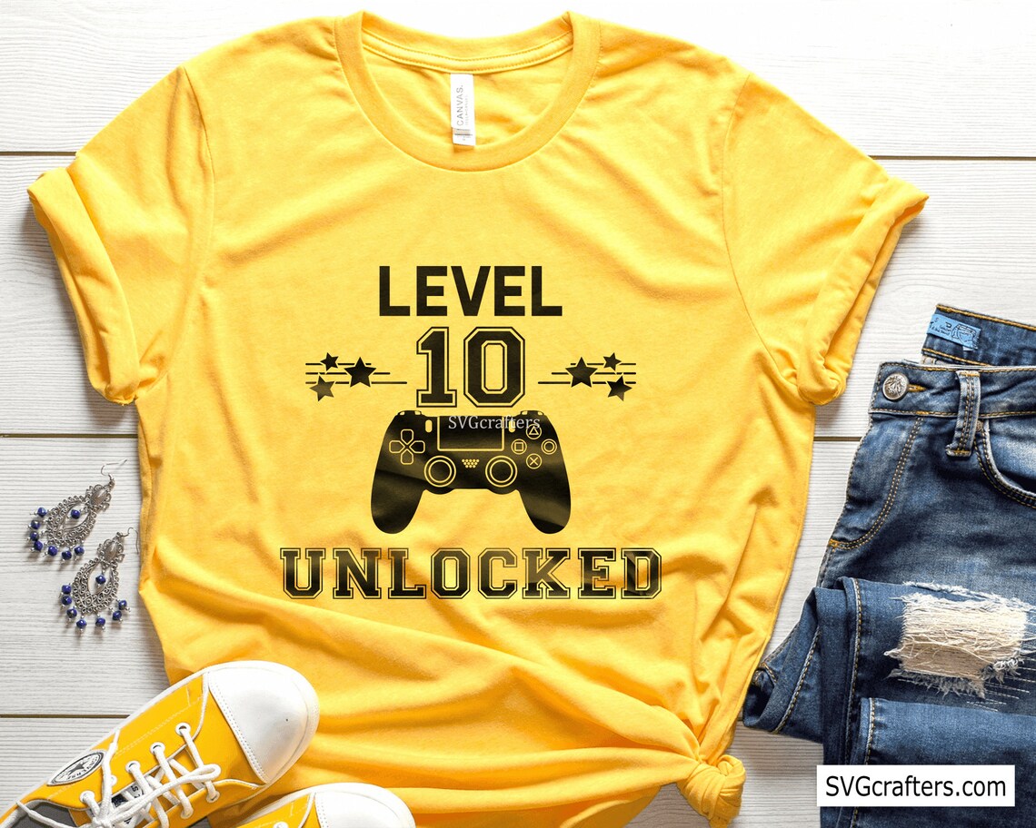 Level 10 Unlocked Svg 10th Birthday Svg My 10th Birthday - Etsy