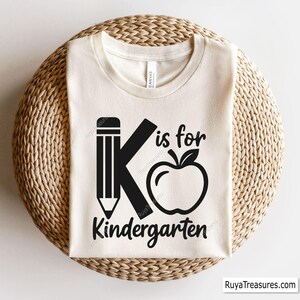K is for Kindergarten Svg, First Day of School Svg, Kindergarten ...