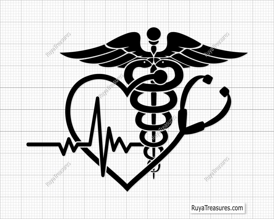 Caduceus Svg, Caduceus Vector, Caduceus Png, Nurse Heartbeat Svg ...