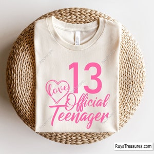 13 Official Teenager Svg, 13th Birthday Svg, Birthday Girl Svg, 13th ...