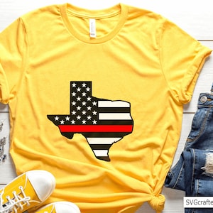 Texas Thin Red Line Svg, Texas Firefighter Svg, Texas State Svg, Texas ...