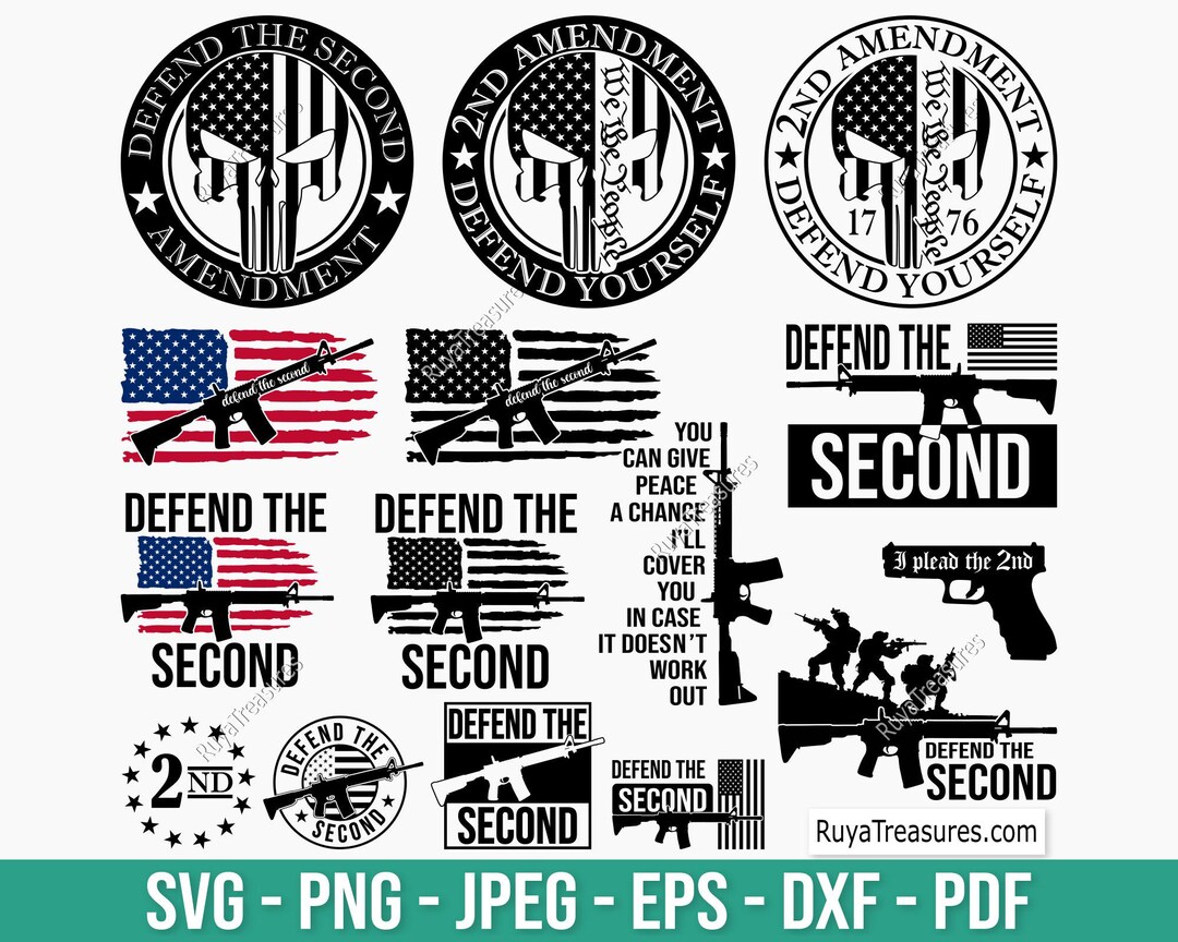 2nd Amendment Svg Bundle, Second Amendment Svg, Gun Rights Svg, Patriotic Svg, Guns Svg, Freedom ...