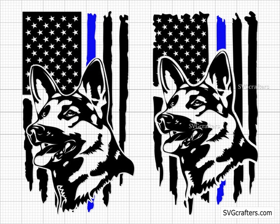 German Shepherd Svg Dog Svg K9 Svg Dog Face Svg Paw Print - Etsy