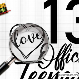 13 Official Teenager Svg, 13th Birthday Svg, Birthday Girl Svg, 13th ...