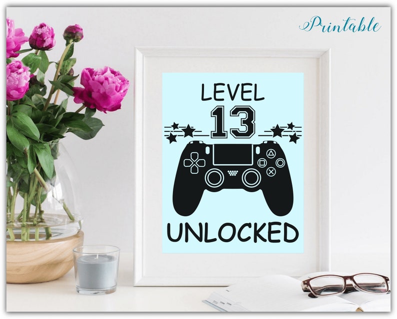 Level 13 Unlocked Svg 13th Birthday Svg Birthday Girl Svg | Etsy