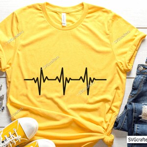 Heart Beat SVG, Heartbeat SVG Clipart Vector Cut Files Circut, Ekg Svg ...