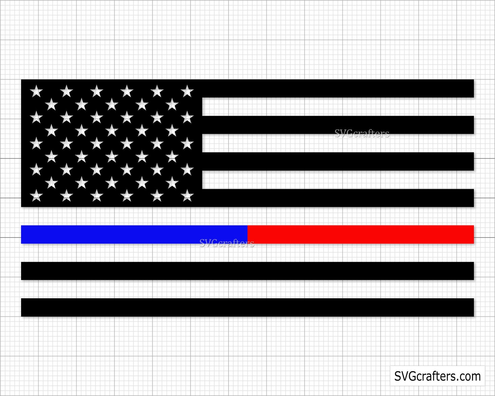 American Flag Thin Blue and Red Line Svg Thin Red Line Svg - Etsy