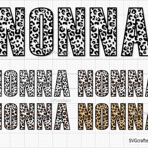 Leopard Nonna Svg, Nana Svg, Grandma Svg, Granny Svg, Nanny Svg ...