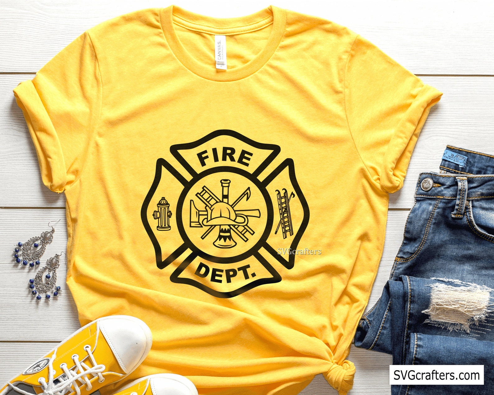 Fire Dept Svg, Firefighter Svg, Maltese Cross Svg, Fireman Svg, Fire ...