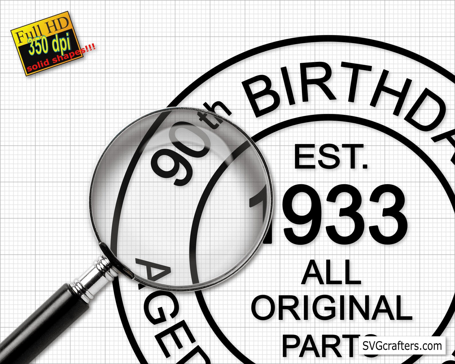 90th Birthday Svg 90th Svg Old Number 90 Svg 90th Cut File - Etsy