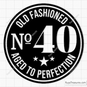 40th Birthday Svg, 40th Svg, Old Number 40 Svg, 40th Cut File for ...