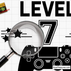 Level 7 Unlocked Svg, 7th Birthday Svg, My 7th Birthday Svg, Seventh ...