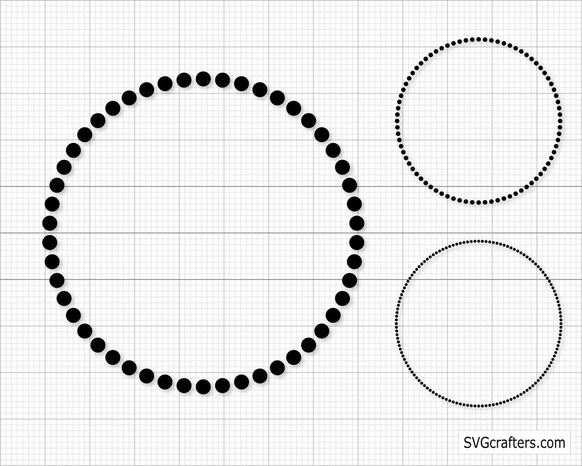 Dotted Frame Svg, Dotted Circle Frame Svg, Circle Monogram Svg, Wreath ...