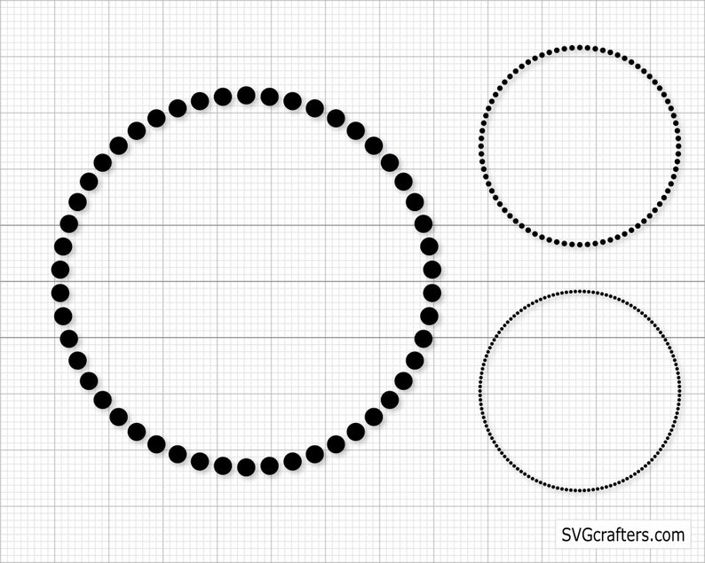 Dotted Frame Svg Dotted Circle Frame Svg Circle Monogram - Etsy
