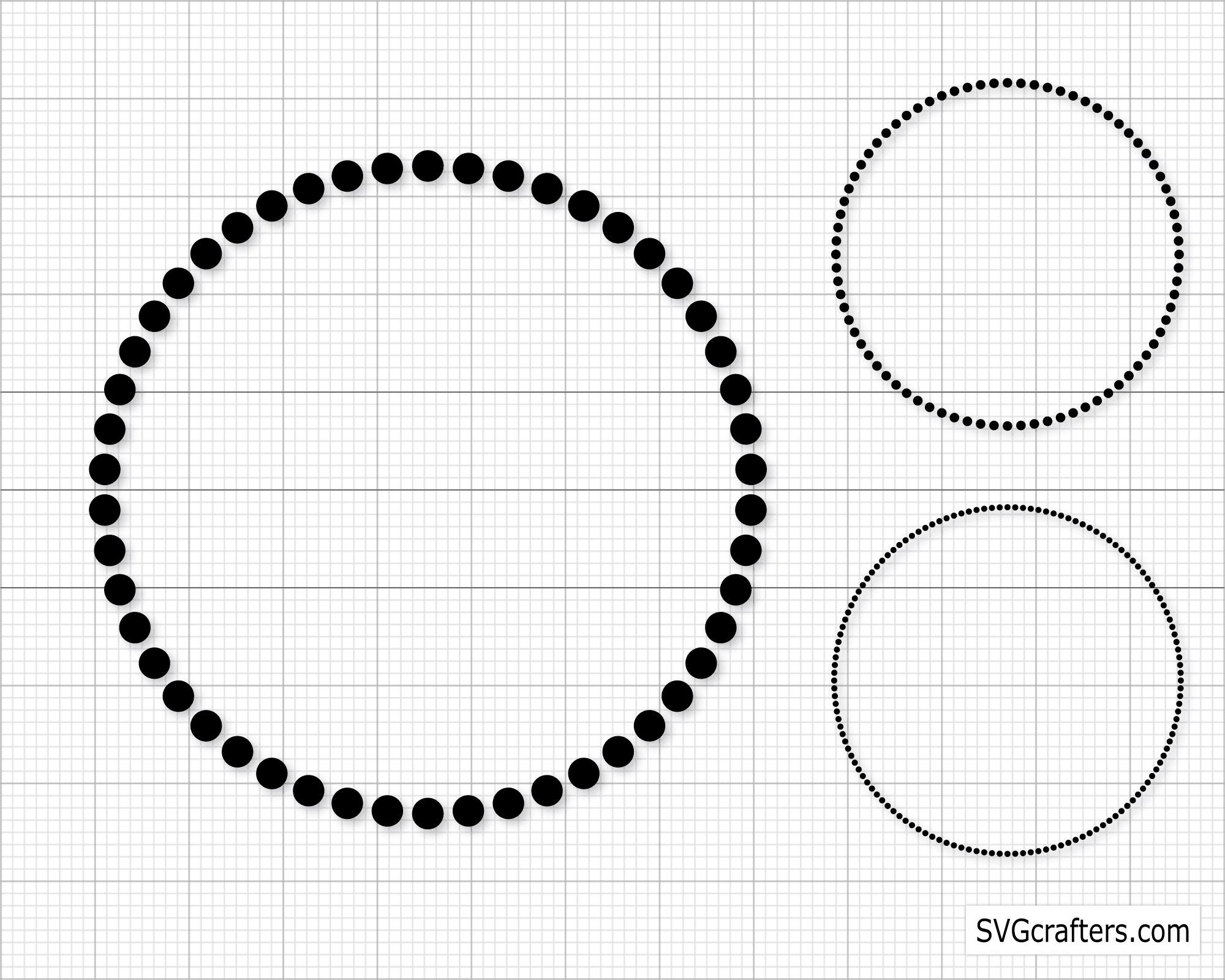 Dotted Frame Svg Dotted Circle Frame Svg Circle Monogram - Etsy Canada
