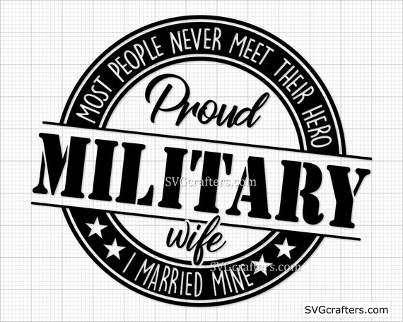Proud Military Wife svg Army svg Navy Wife svg Military - Etsy España