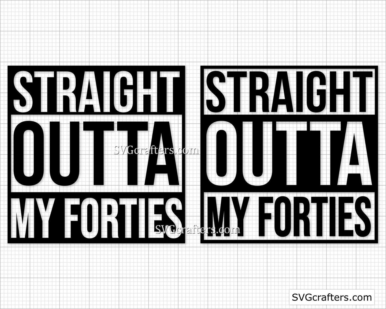 Straight Outta My Forties Svg 40th Birthday Svg 40 and - Etsy