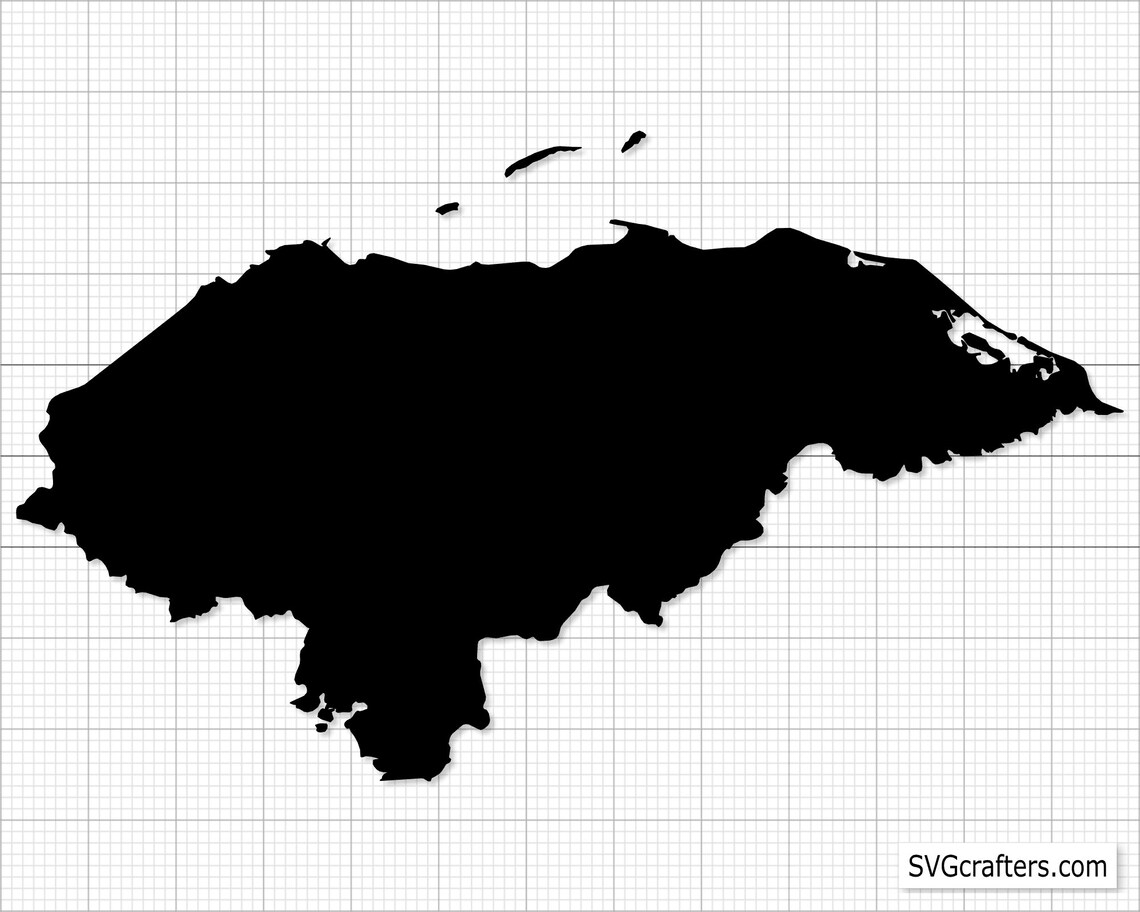 Honduras Flag Map Svg Png Honduras Flag Svg Honduras Flag | Etsy