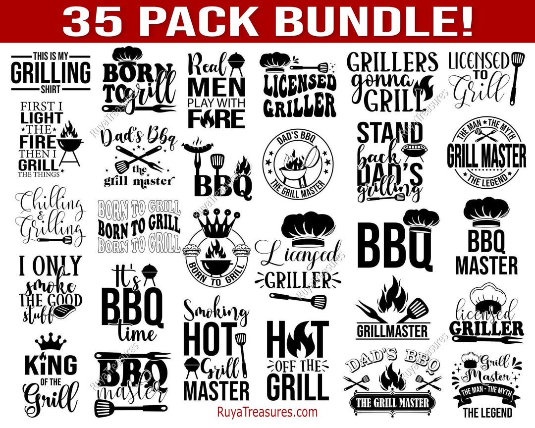 Barbecue Svg, Barbecue Master Svg Bundle, Grill Svg, Funny Barbecue ...