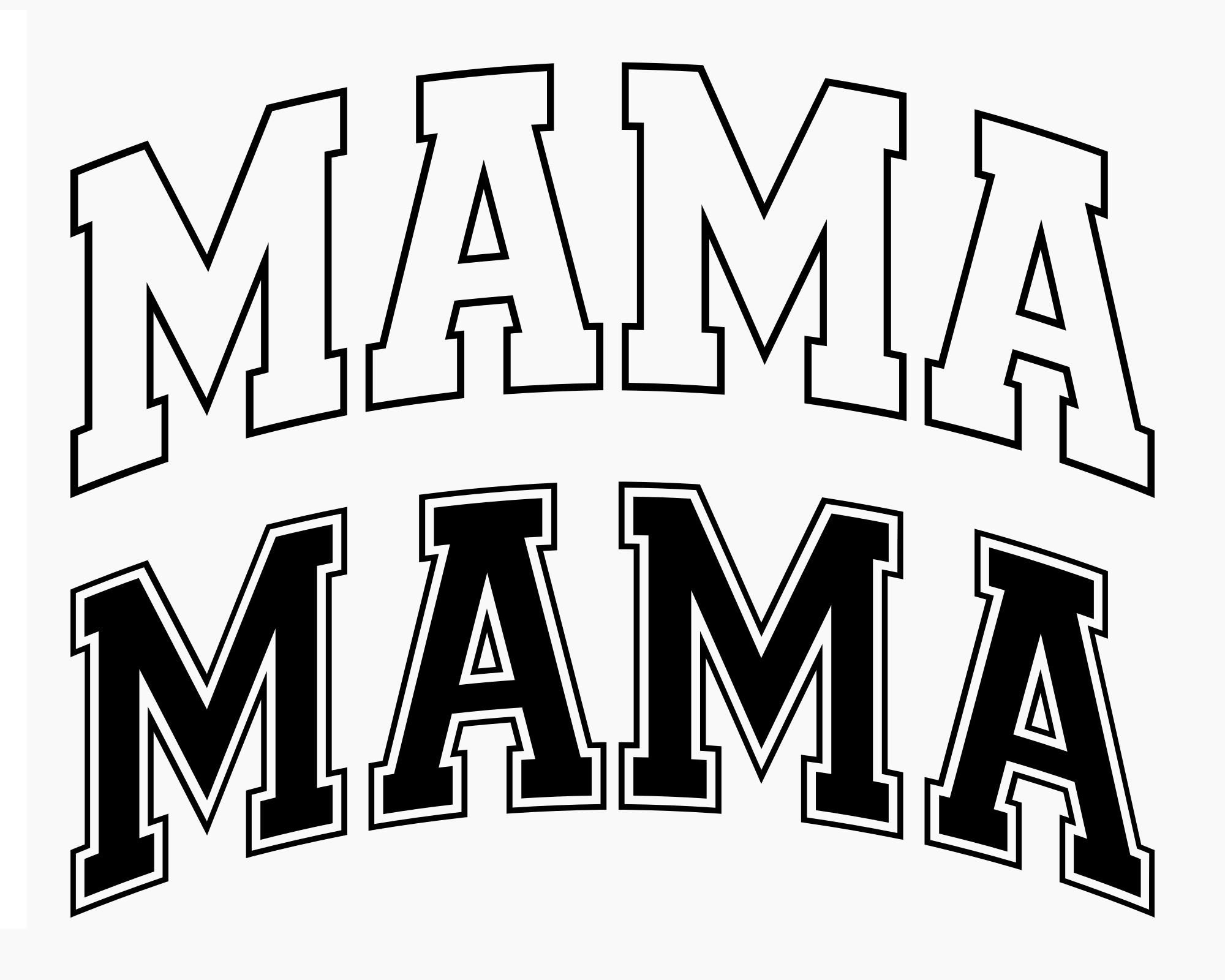 Mama Varsity Svg Png, Mama Varsity Curved Svg, Mama Varsity Letters Svg ...