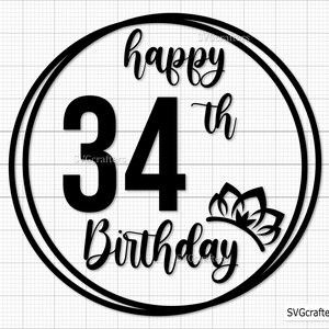 34th Birthday Svg Png 34th Svg Aged to Perfection Svg 34 - Etsy