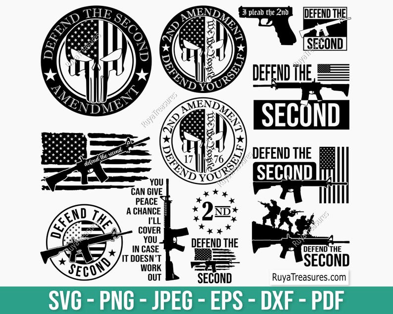 2nd Amendment Svg Bundle, Second Amendment Svg, Gun Rights Svg ...