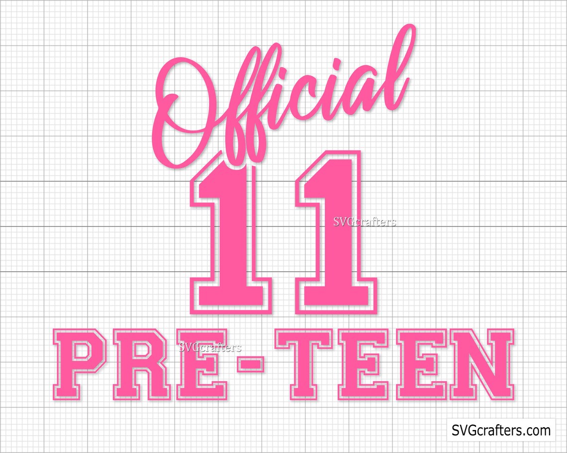 11th Birthday Svg Official 11 Pre-teen Svg My 11th Birthday | Etsy