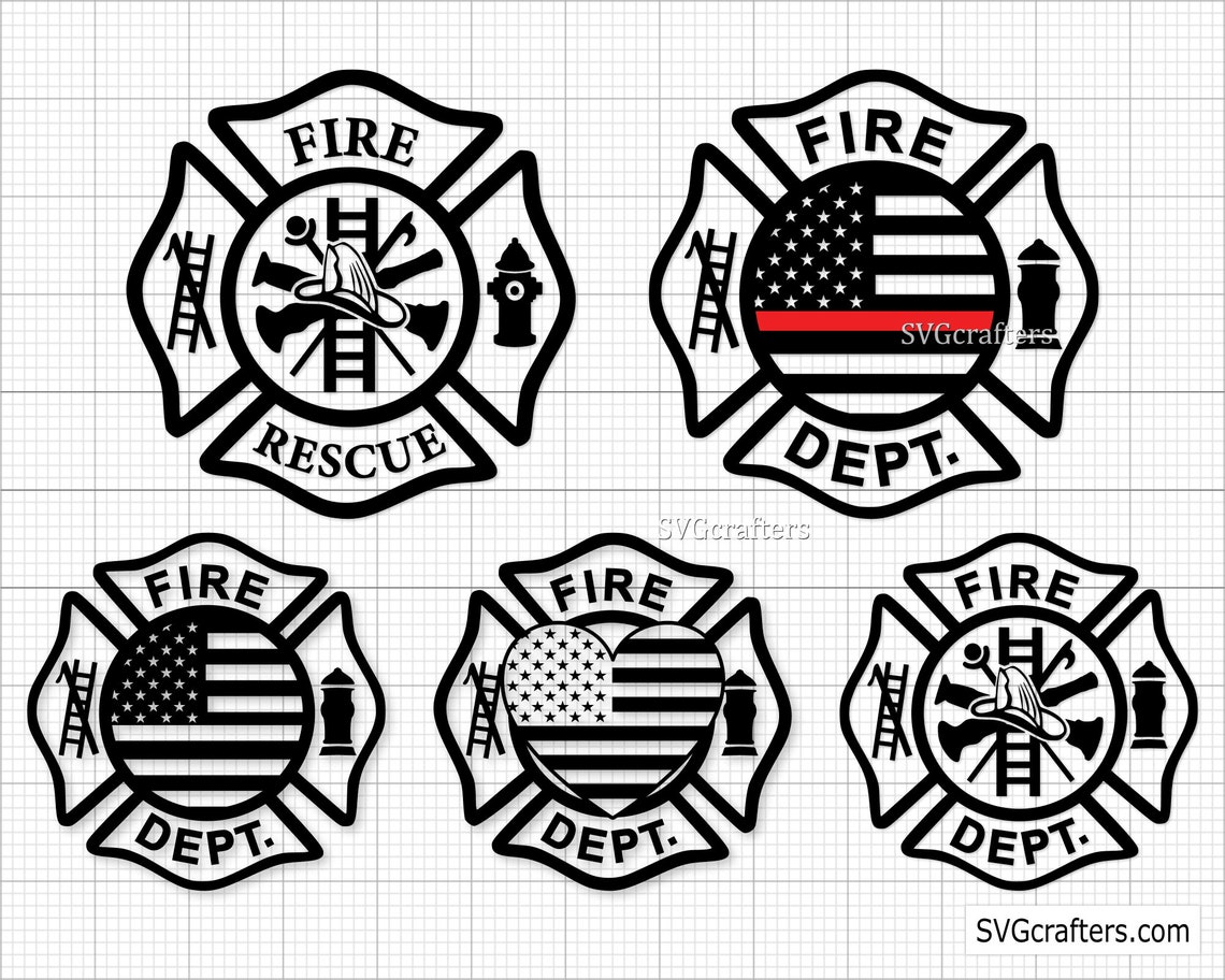 Firefighter Svg Fireman Svg Fire Dept Svg Fire Department - Etsy