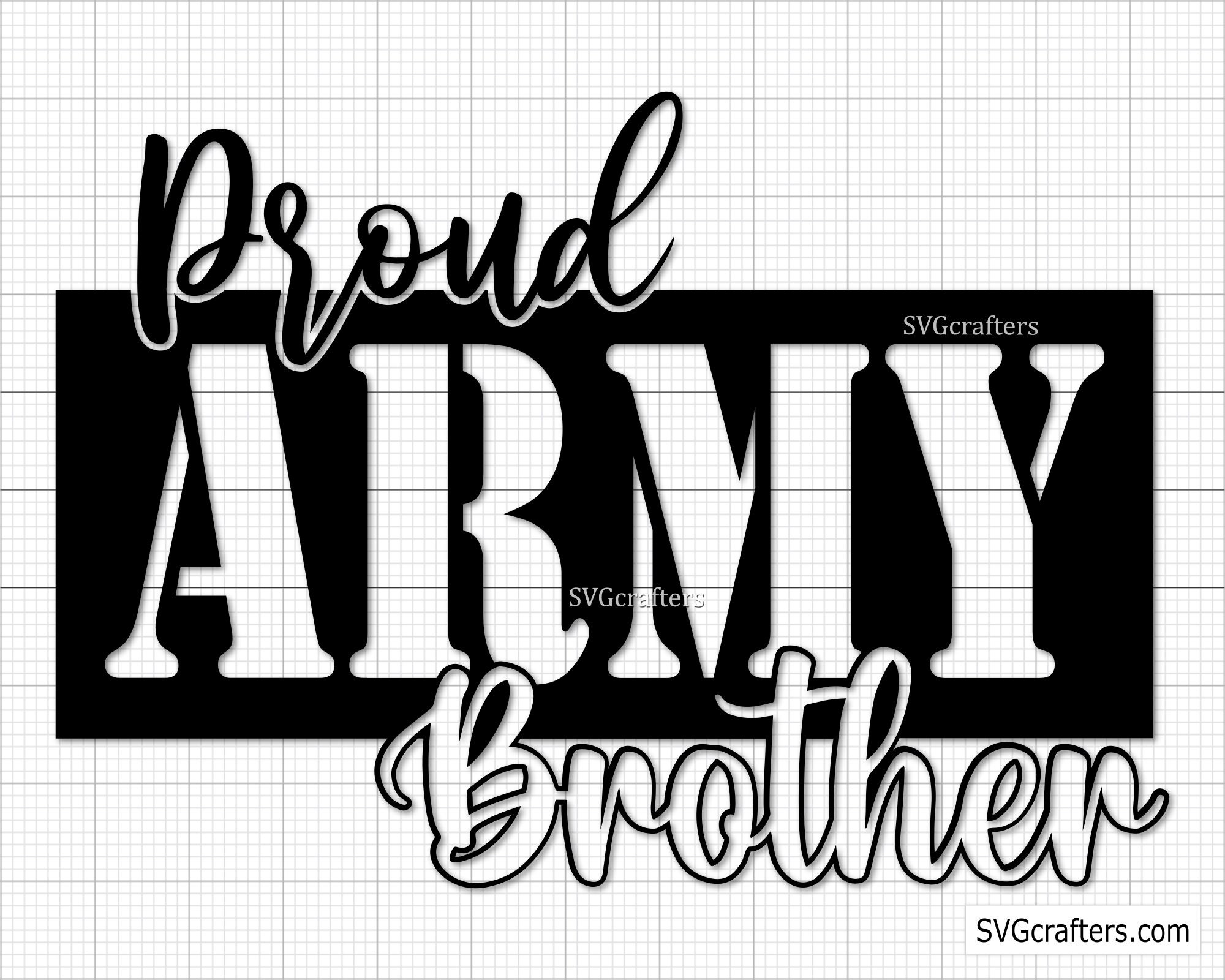 Proud Army Brother Svg Army Svg Army Brother Svg Army Wife - Etsy