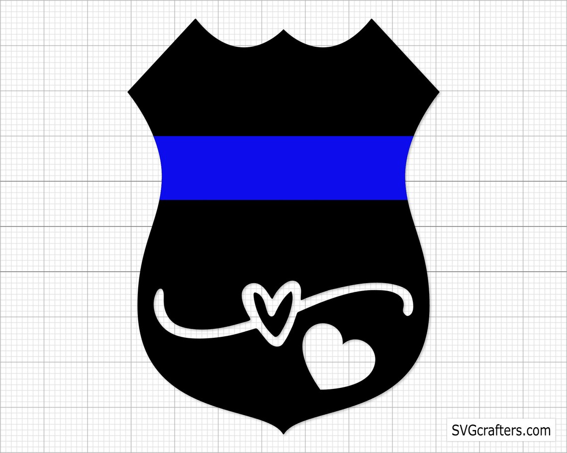 Police Badge Svg Png, Police Svg, Back the Blue Svg, Thin Blue Line Svg ...