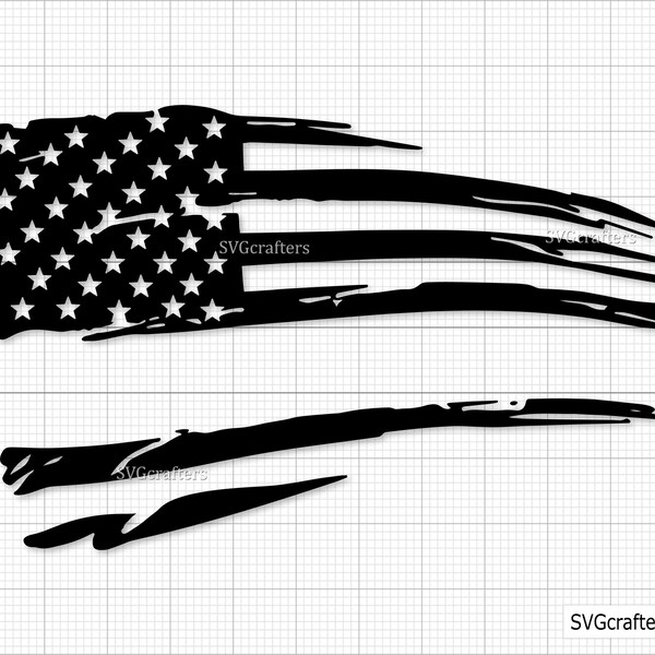 American Flag Torn Svg - Etsy
