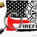 Fire Fighter Tattered Flag, Firefighter Flag Svg, Clipart for Cricut ...