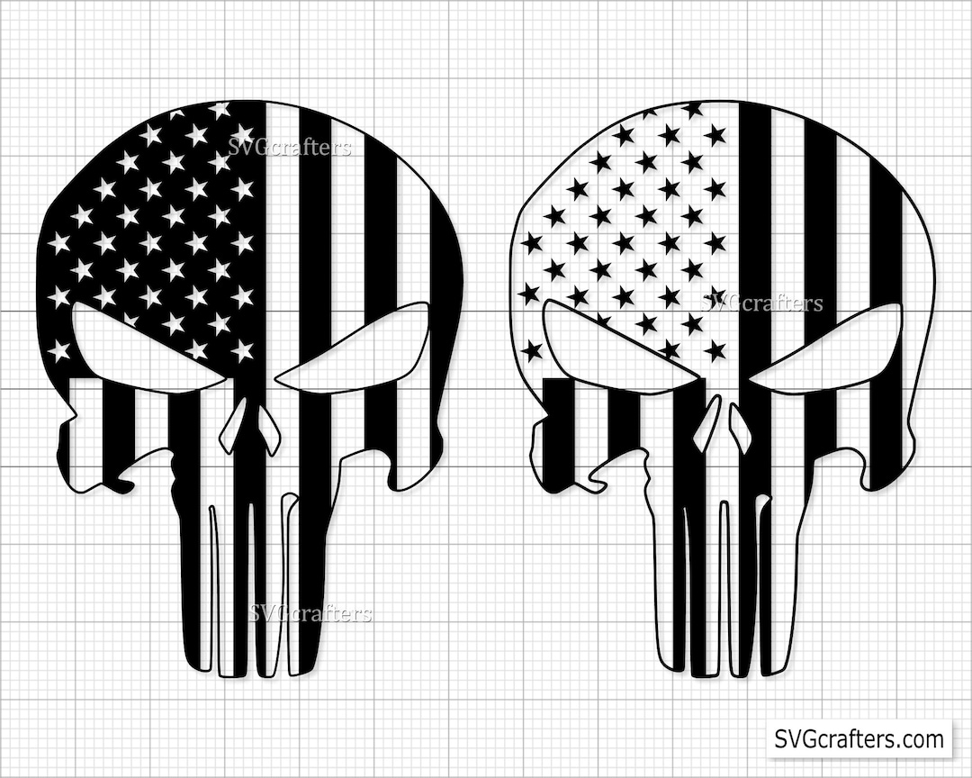 The Punisher Flag Svg, Punisher Svg, Punisher Skull Svg, Skull Svg ...