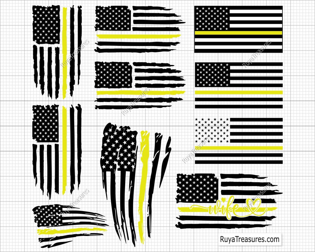 Thin Yellow Line Flag Svg, Dispatcher Svg, 911 Dispatcher Svg, Dispatch ...